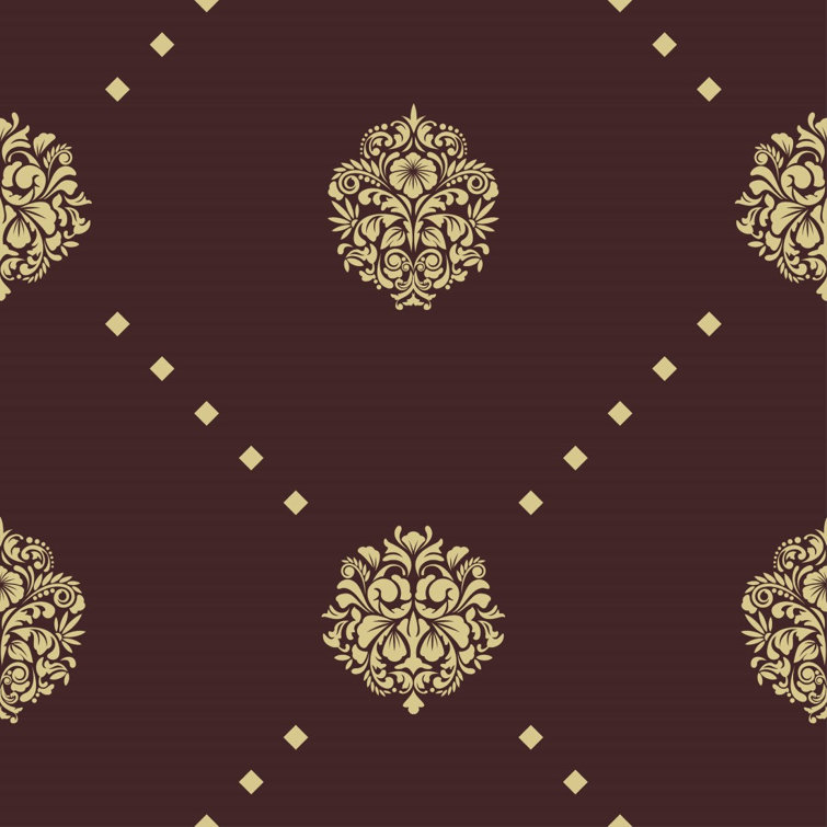 House of Hampton® Delfa Peel & Stick Damask Roll | Wayfair